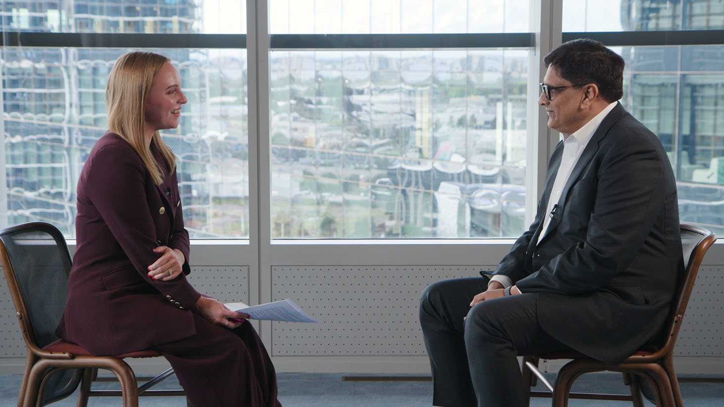 ANZ Chief Financial Officer Farhan Faruqui speaks with Alicia Muling ...
