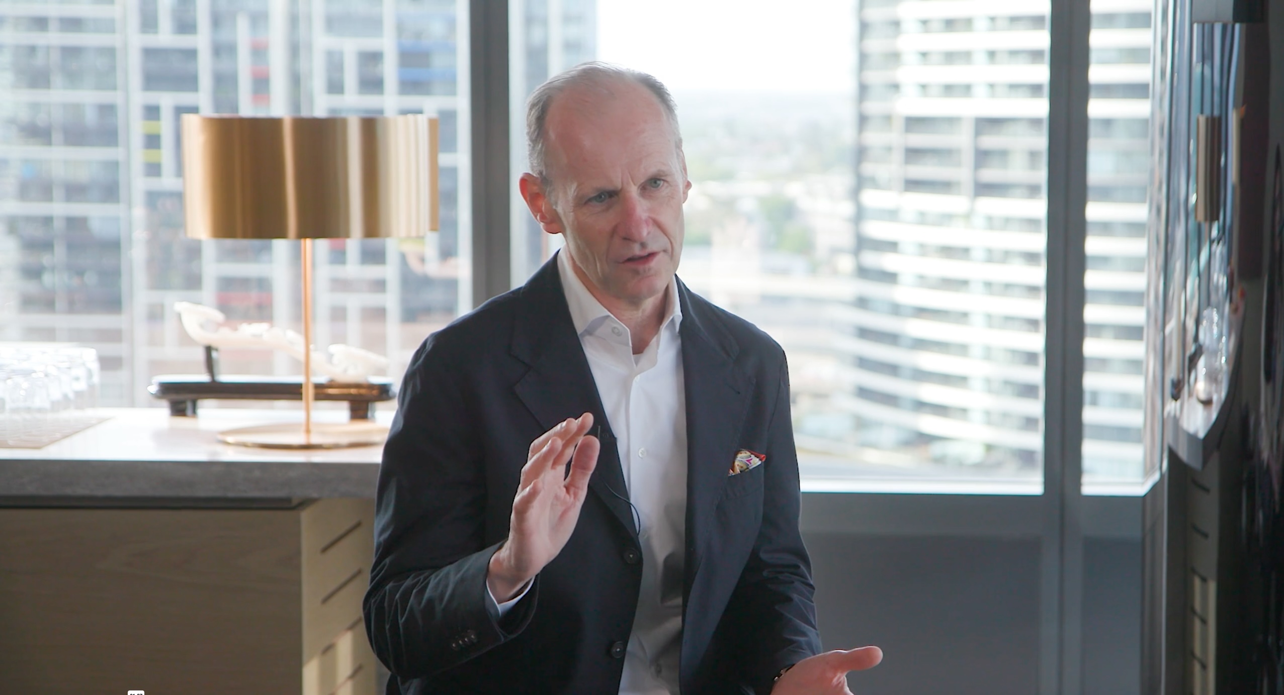 ANZ Chief Executive Officer Shayne Elliott speaks with Brett Foley ...